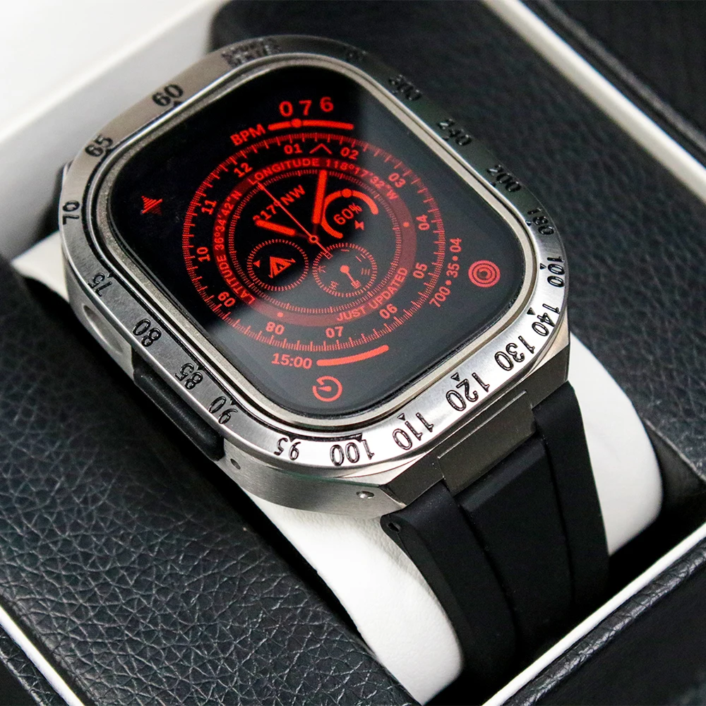 New Design 49mm Bumper Protective Cover Smart Watch Case Rubber Strap ...