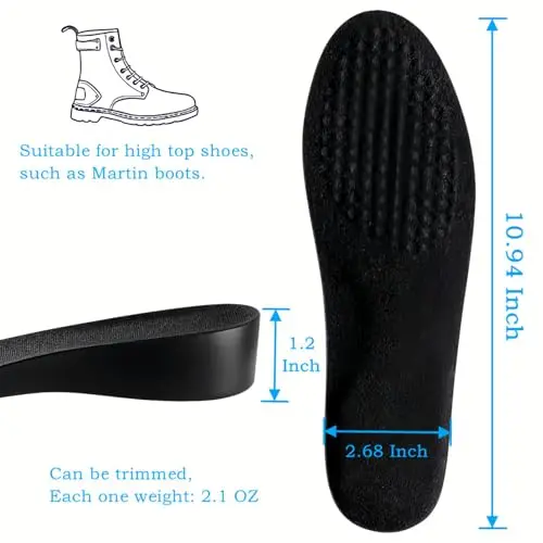 Taller PU Inserts Shoe Heel Lifts Men Women Uneven Legs Shoe Lift ...