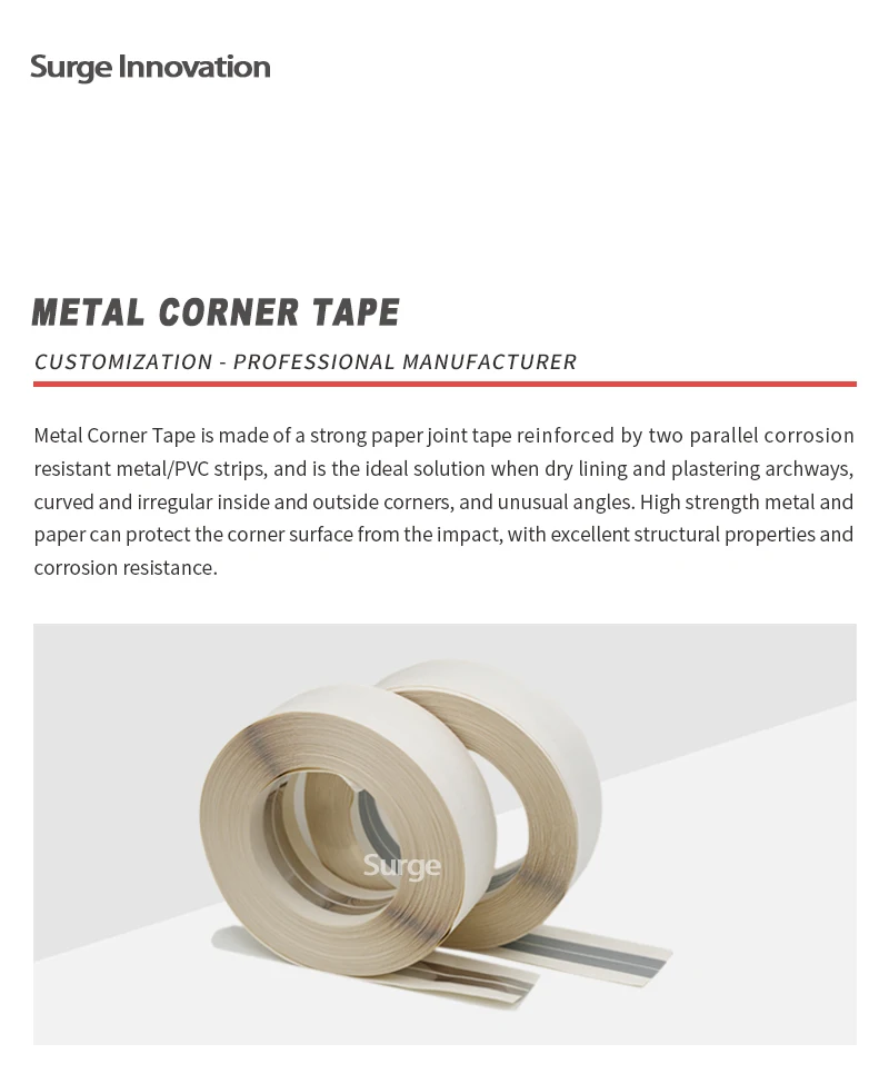 Drywall Paper Faced Metal Corner Bead - Buy Metal Corner Tape flexible ...
