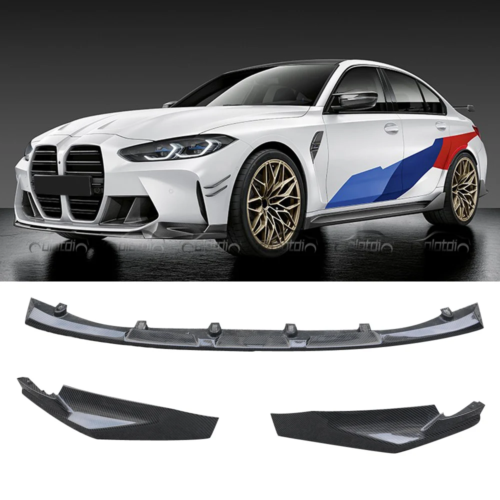 For Bmw G80 M3 G82 M4 Mp Carbon Fiber Front Bumper Chin Lip Spoiler ...