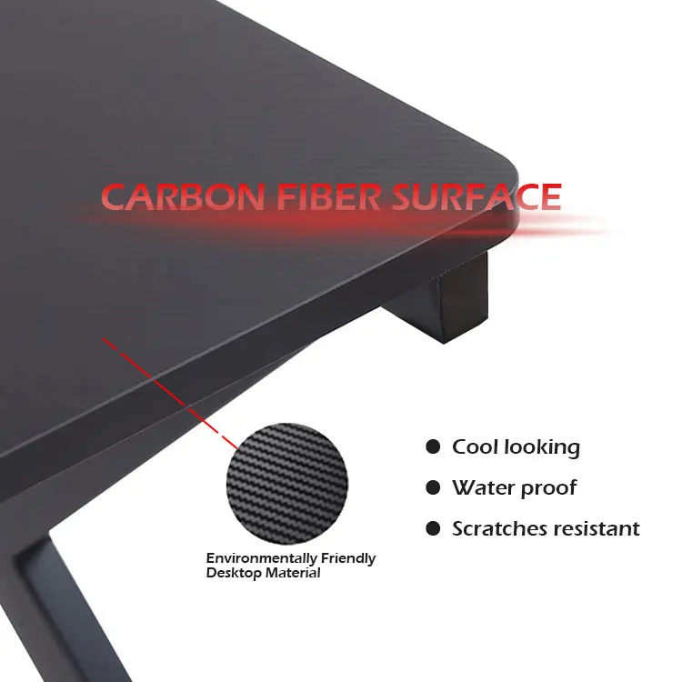 Computer Gaming Desk with 28 to 46 Inch Height Adjustable Stand Desk ...