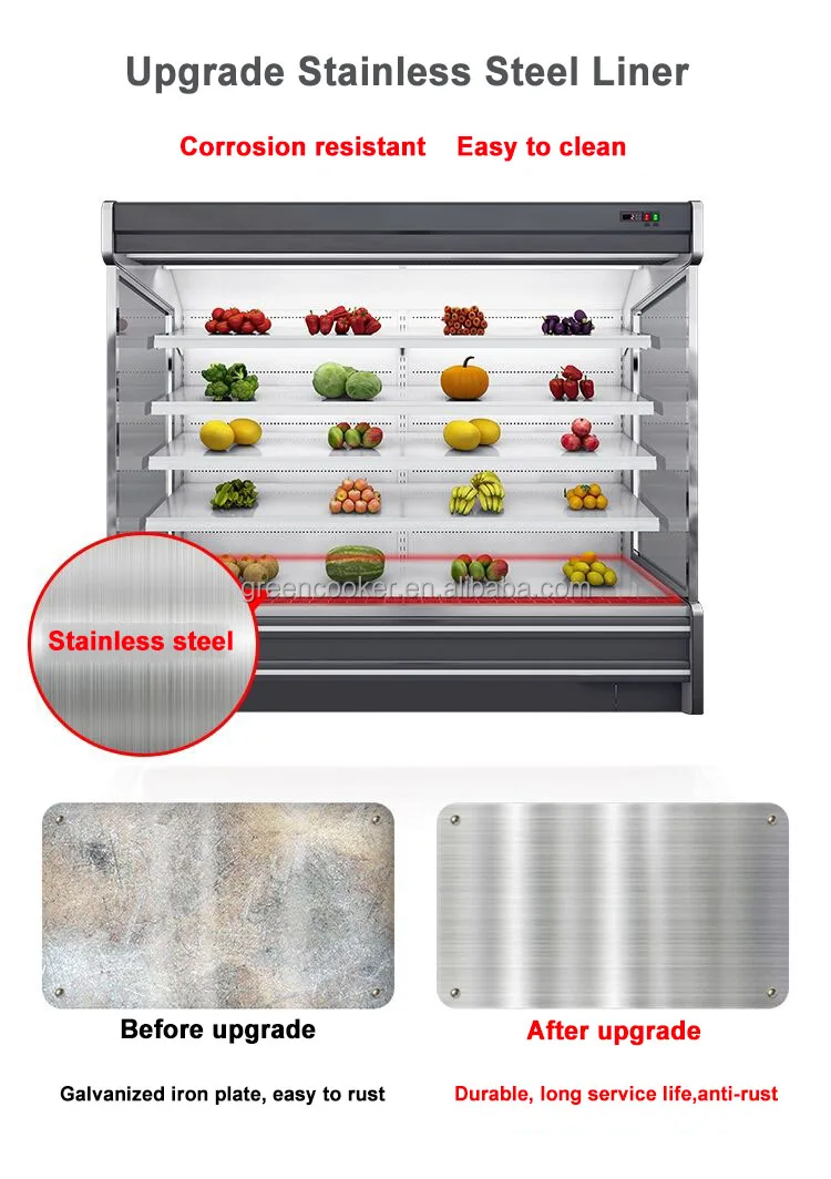 Multideck Open Chiller with Mist Feature for Fruits and Vegetables