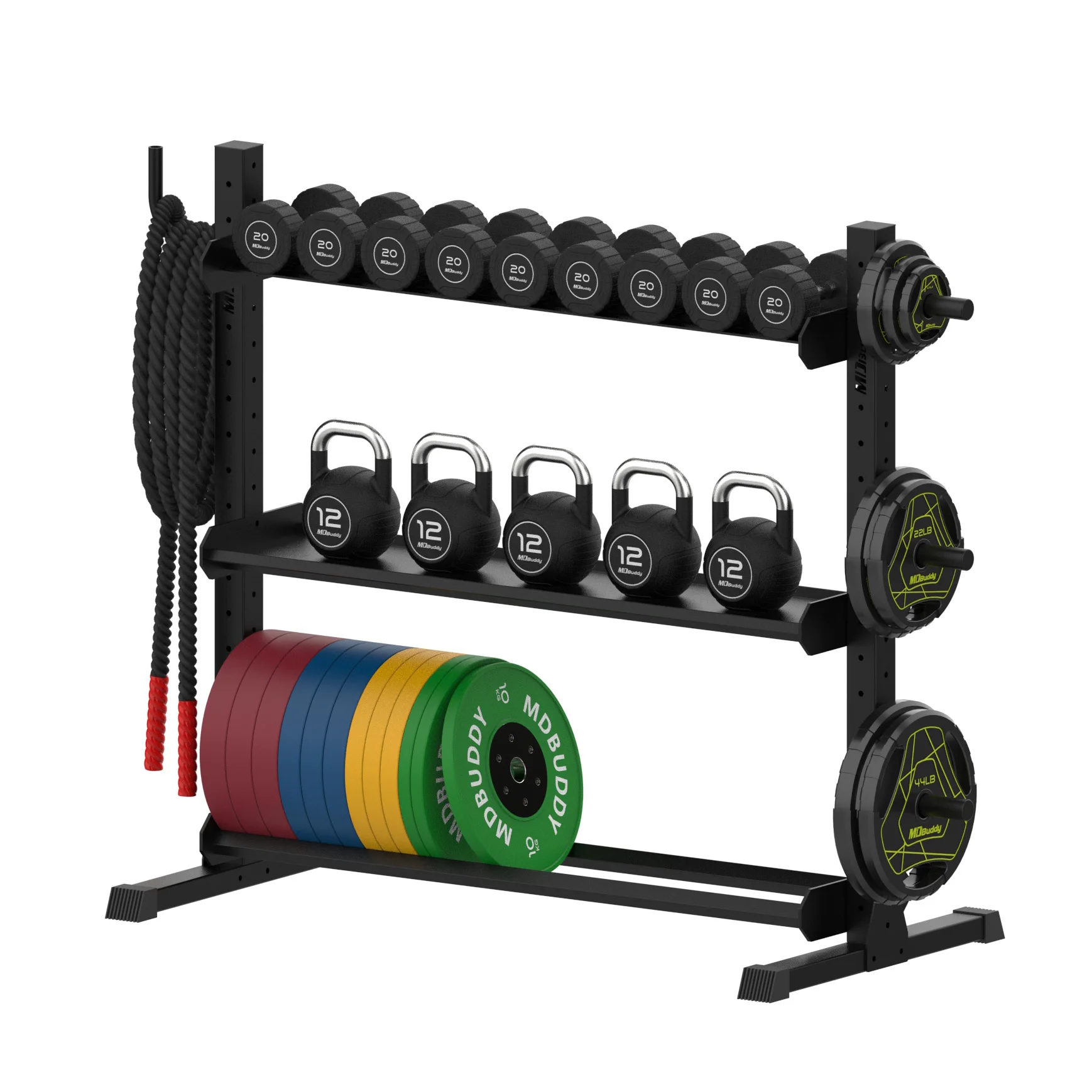 MDBuddy Commercial Home Gym Rack Dumbbell Rack Gym Storage Plate Racks ...