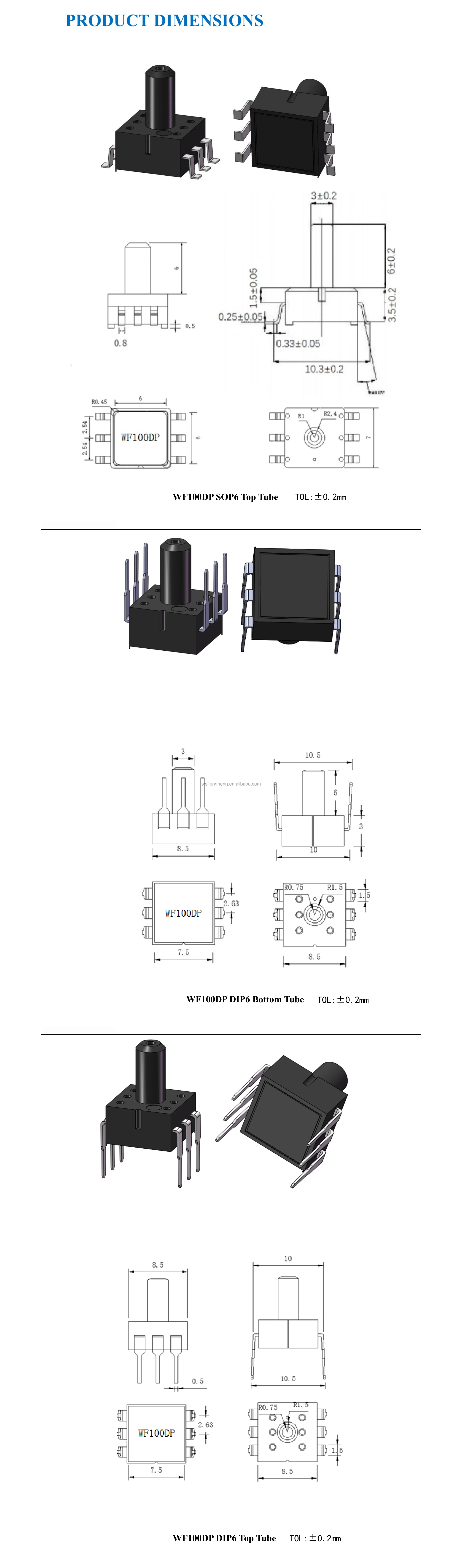 WF100DP pressure sensor I2C digital output air pump vacuum cleaner ...
