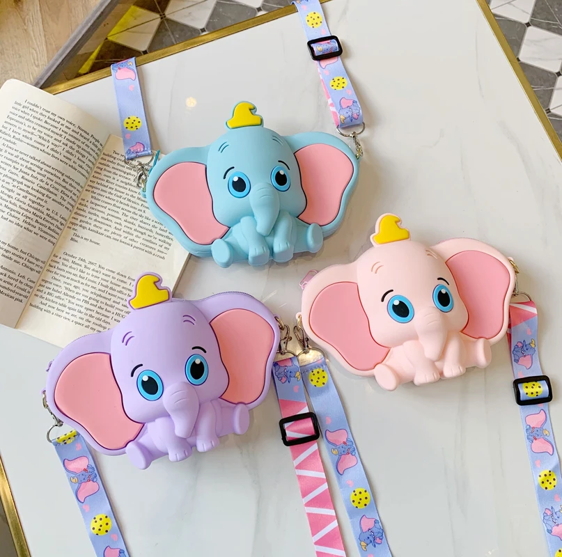 Mini Portable Silicone 3d Dumbo Sling Shoulder Crossbody Messenger Bag ...
