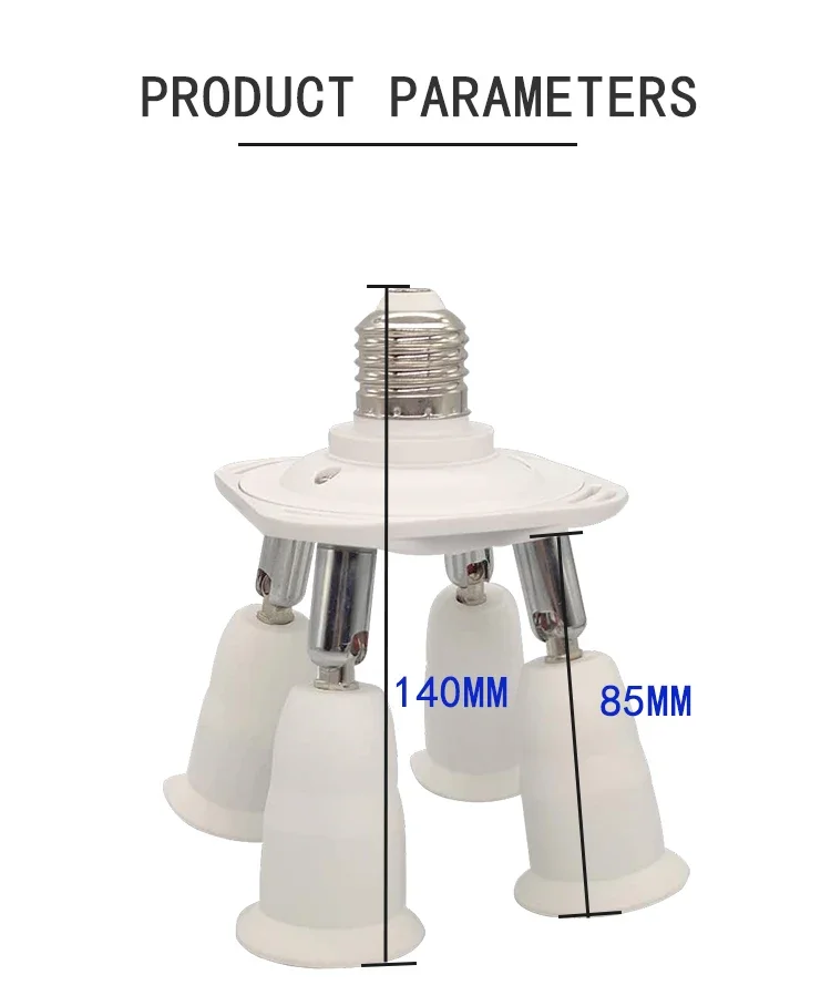 360 Degrees Adjustable Lamp Holder Adapter E27 Base Socket Led Table ...