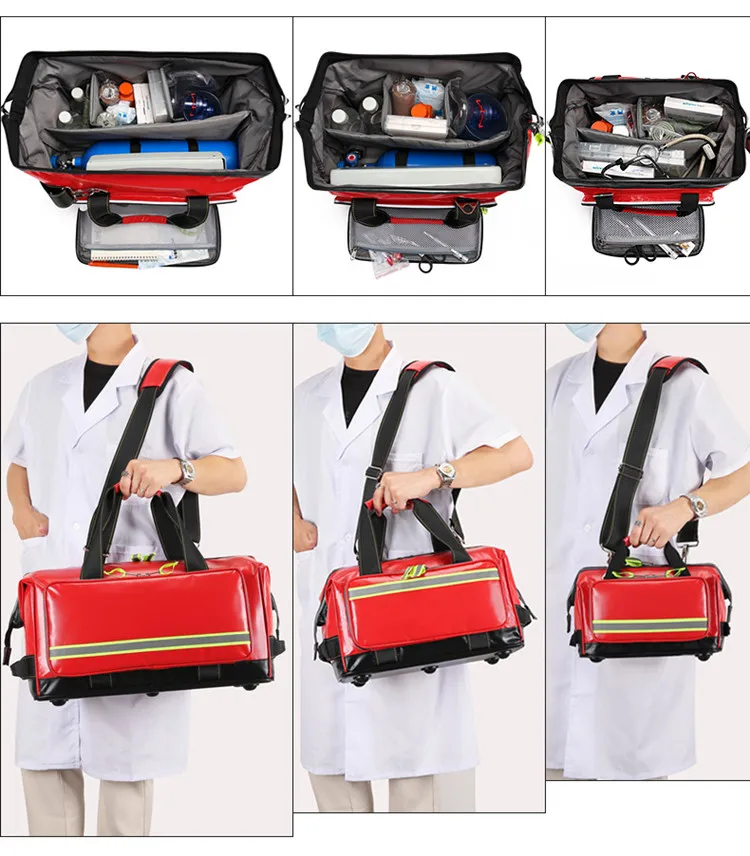 Chinvah Red Rolling Earthquake Hospital Ambulance Trolley