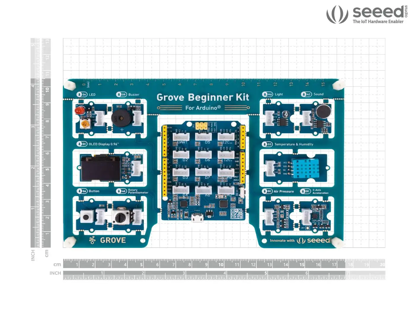 Seeed Grove Beginner Kit - All-in-one Compatible Board with 10 Sensors ...