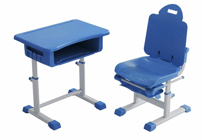 Classroom Study Table And Chair Desk Set With Footrest For Lunch Break ...