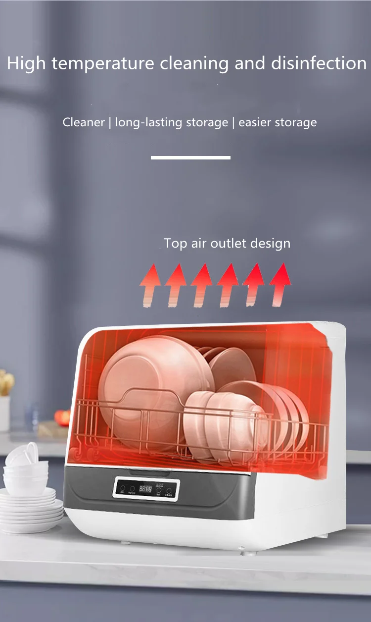 Desktop Portable Freestanding Smart Dishwasher Countertop Kitchen ...