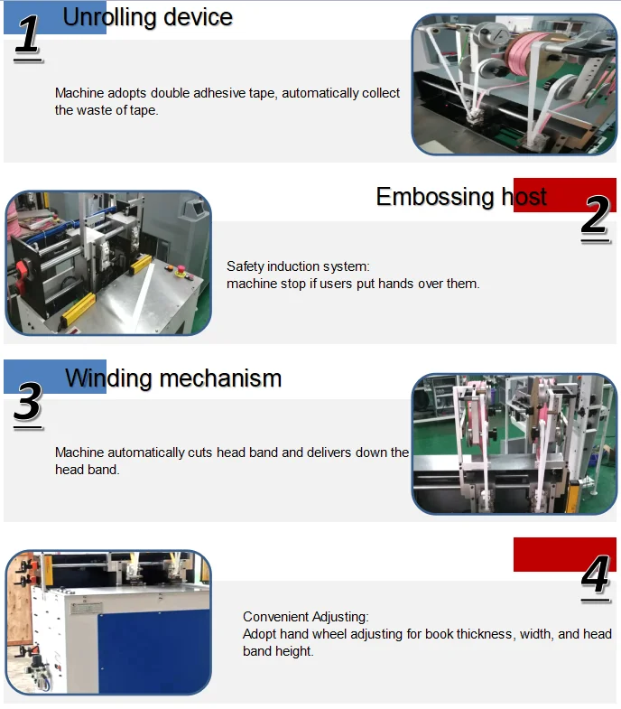 Book Spine End Head Banding Machine Book Block Banding Machine for Hard ...