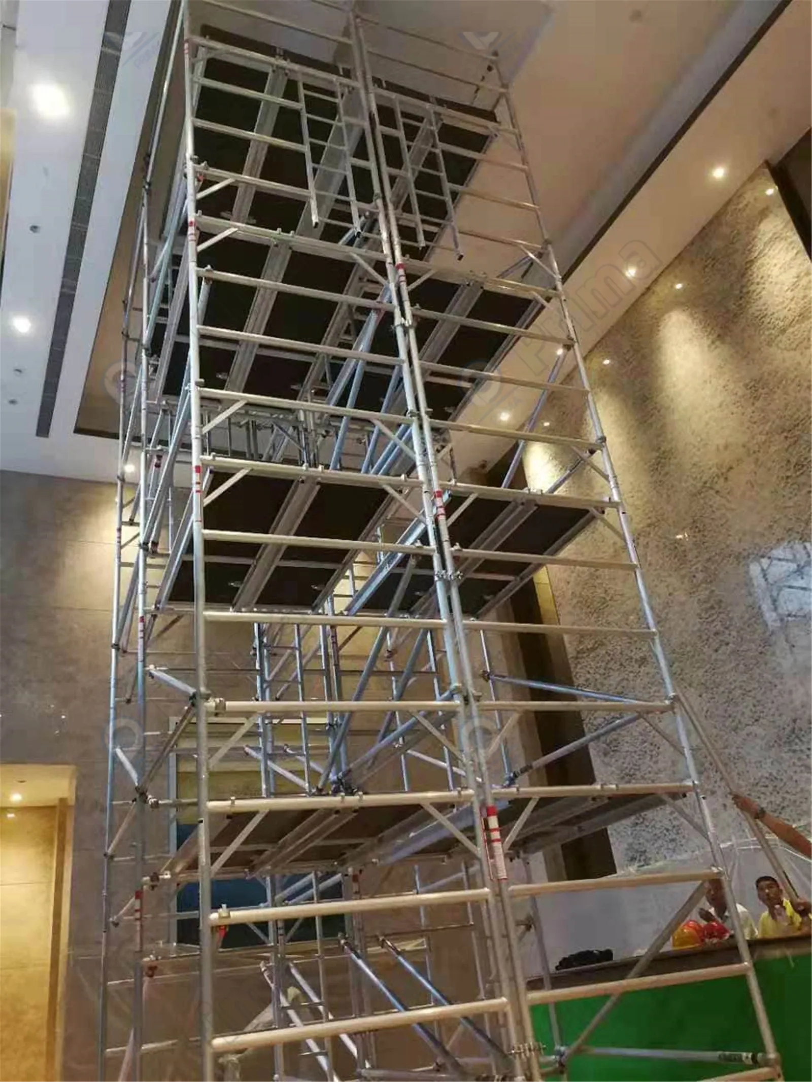 Aluminum Mobile Beam Scaffolding Ladder with 160x40x194.5 Open Size ...