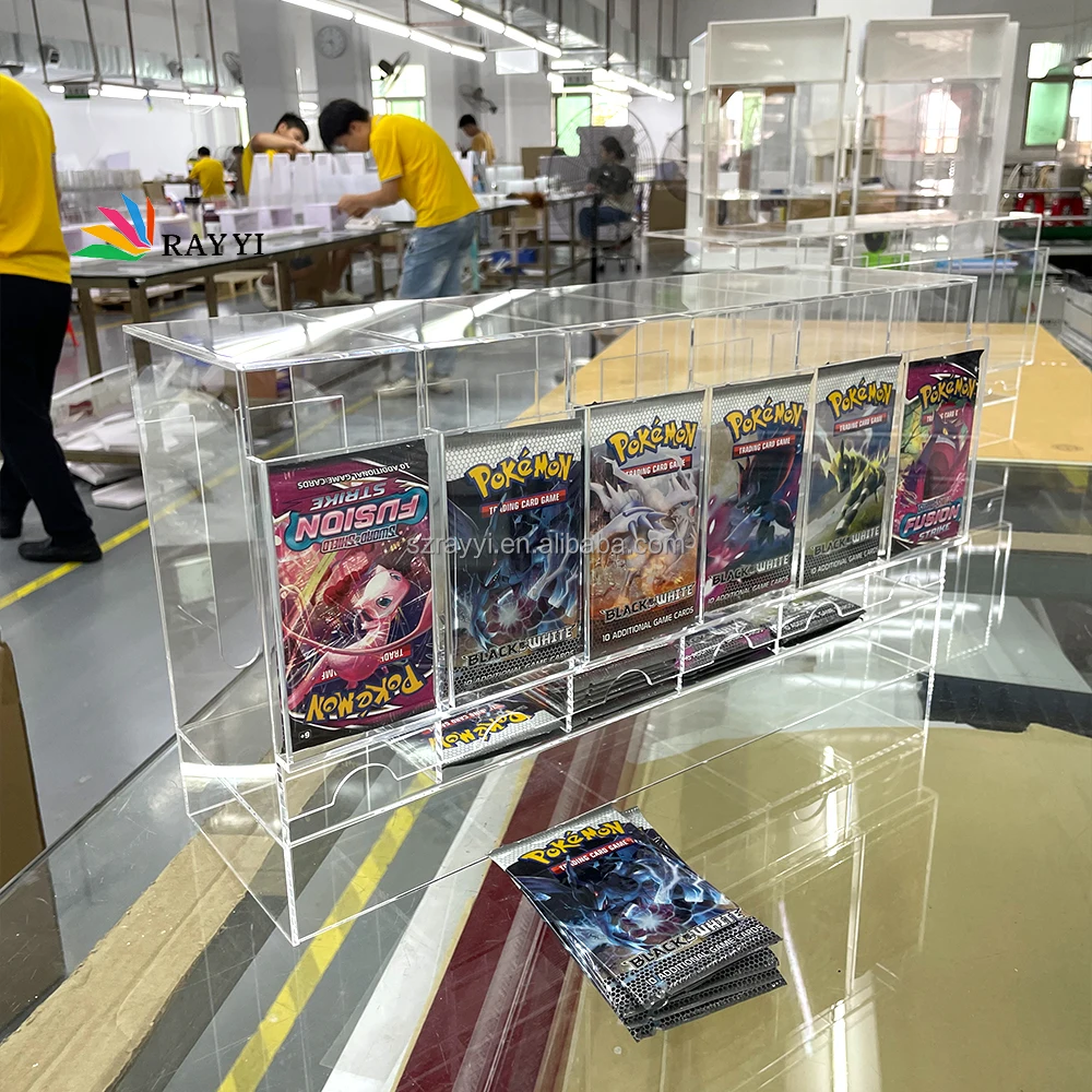 Ray Yi High Quality Wholesale Clear Acrylic Tcg 6 Slot Acrylic Card Booster Pack Dispenser - Buy ...