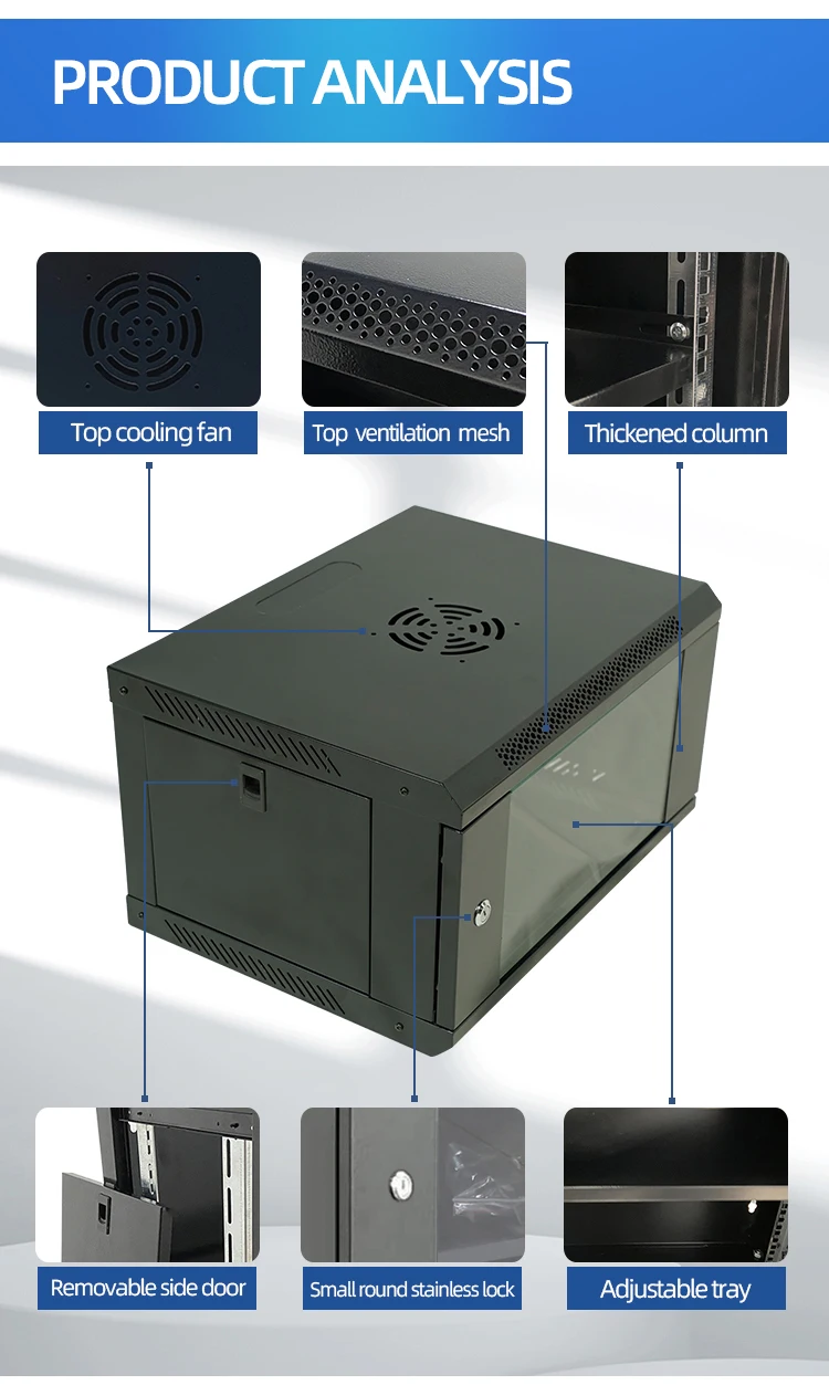 Server Rack Wall Mount Internet Network Cabinet 4U Telecom Network ...