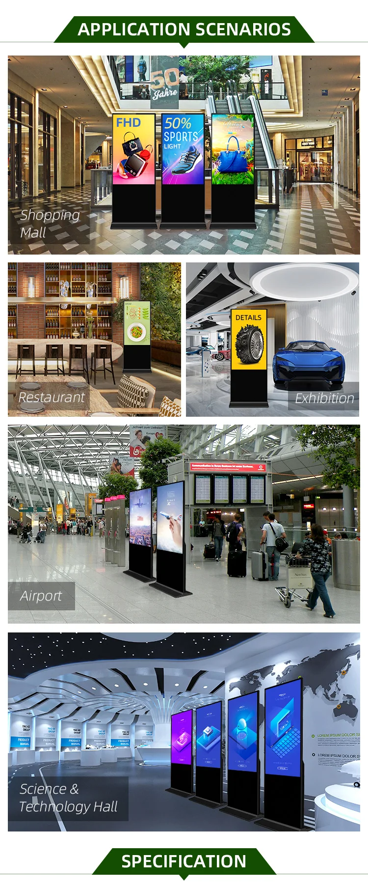 VISIGN Super Large Digital Screen Displays - 65 to 86 Inch