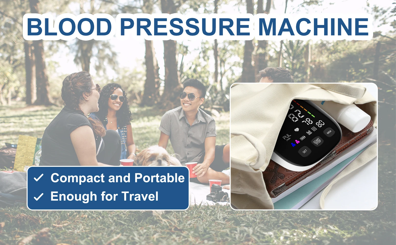 Blood Pressure Machine with LED Display - Automatic Sphygmomanometer
