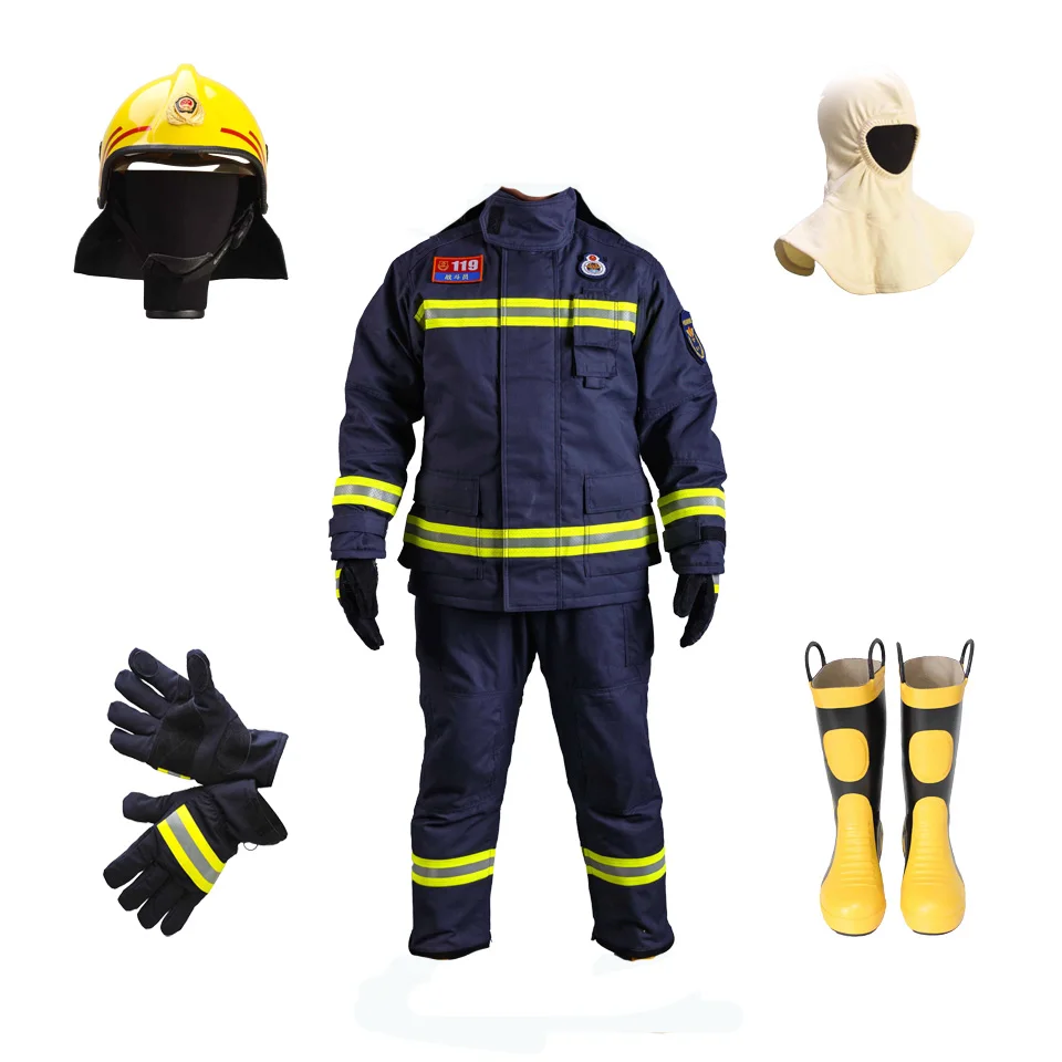 Fireman Fabric Firefighter Uniforms Fire Resistant Clothing Flame ...