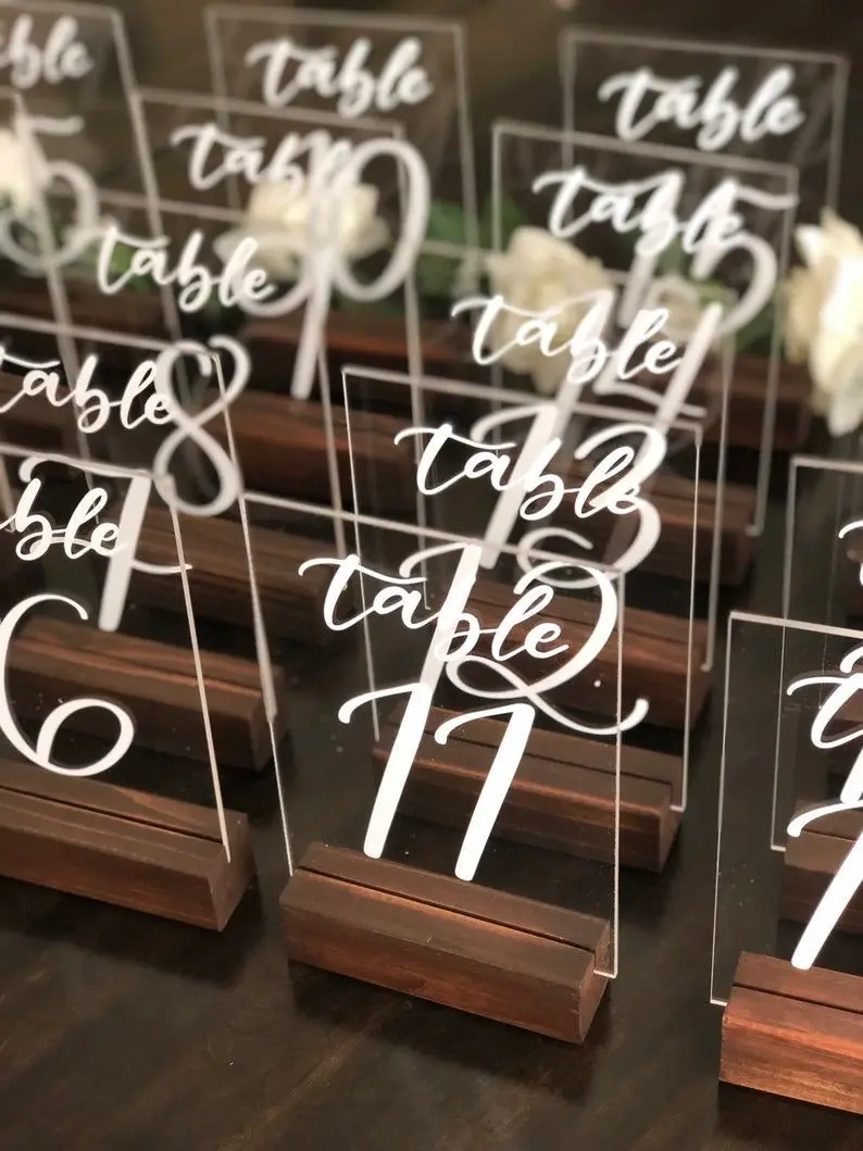 Wholesale Acrylic Table Sign Seating Chart Acrylic Sign Wedding Table ...