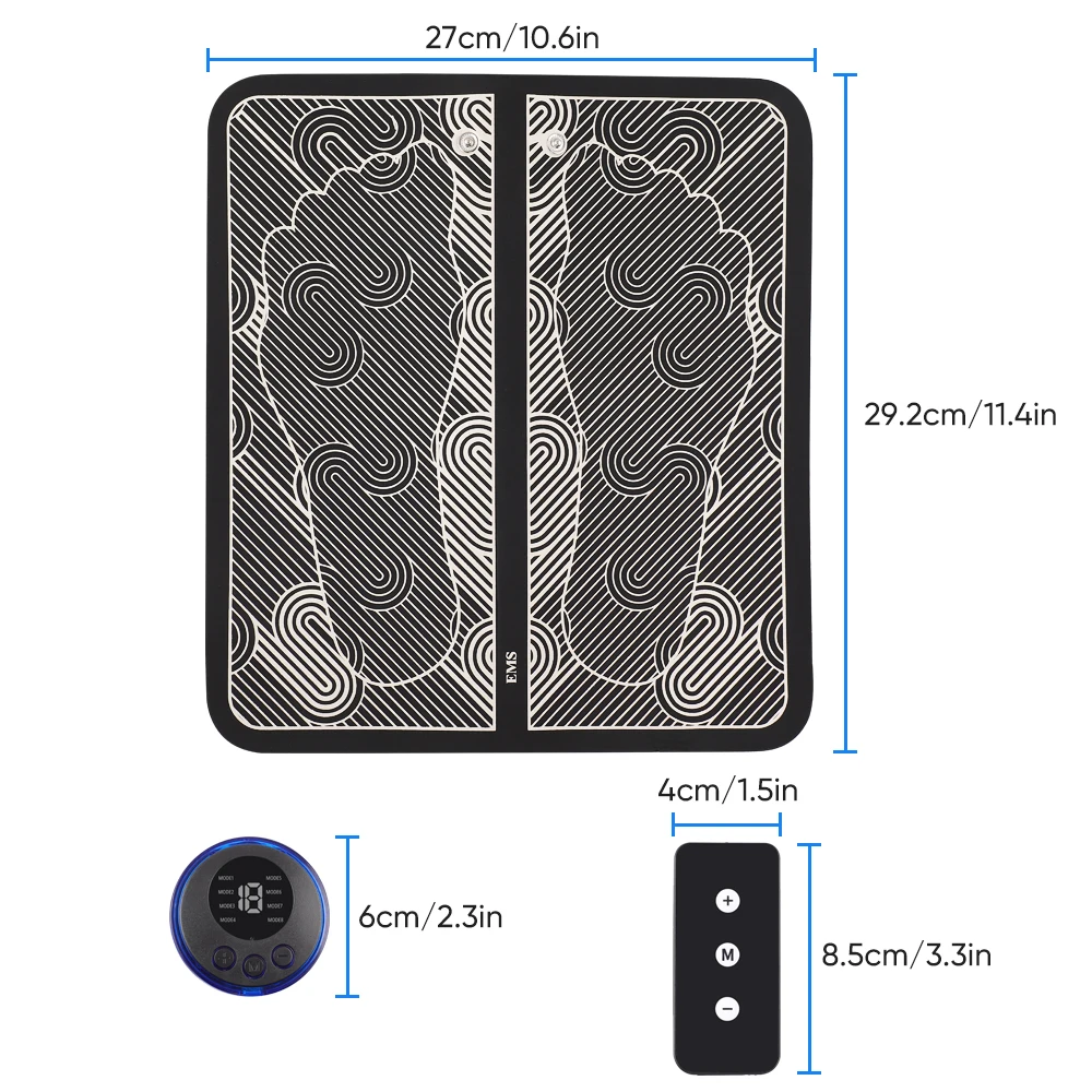 Physiotherapy Foldable Electric Ems Foot Massage Pad Ems Foot Massager ...