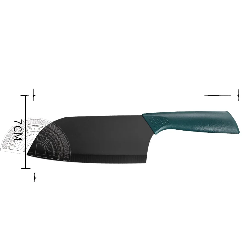 Lady Cleaver Kitchen Knife Dark Green Stainless Steel With Antiskid Pp ...