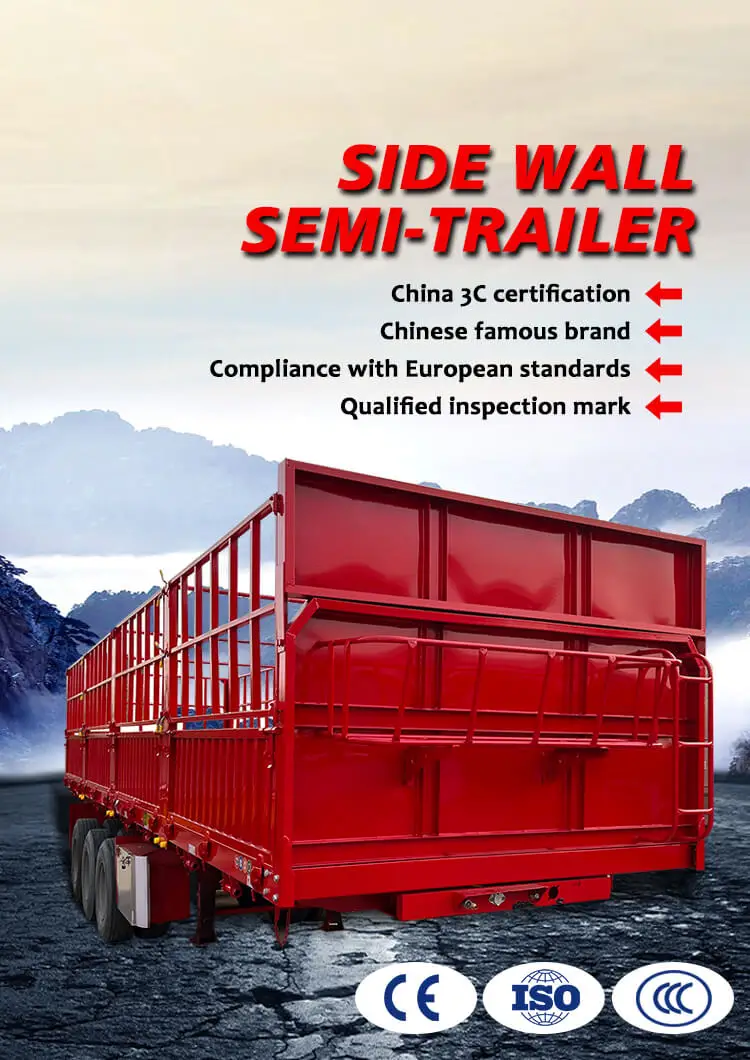 3-axle Guardrail Semi-Trailer - Efficient Cargo Transport
