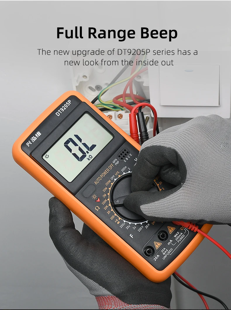 Dt9205a New Upgrade Voltage Ac Dc Continuity Diode Transistor Tester ...