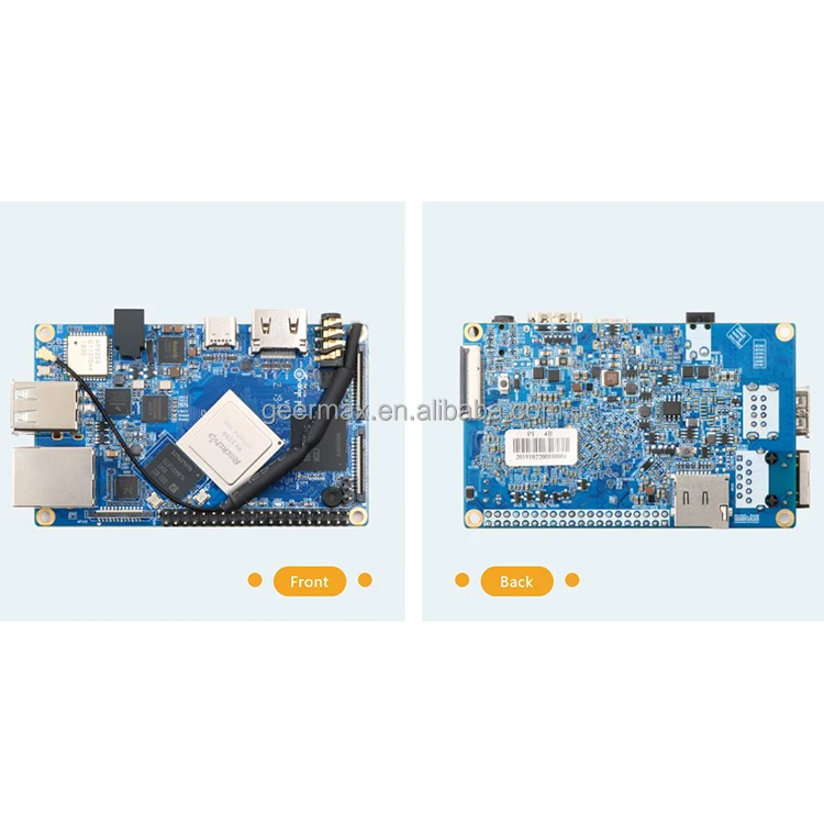 Orange Pi 4b 4gb Ram 16gb Emmc Rockchip Rk3399 6-core 64-bit A72 A53 ...