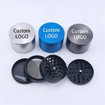 Logo Engraved Metal Herbal Grinder 4 Layers Portable Spice Grinders ...