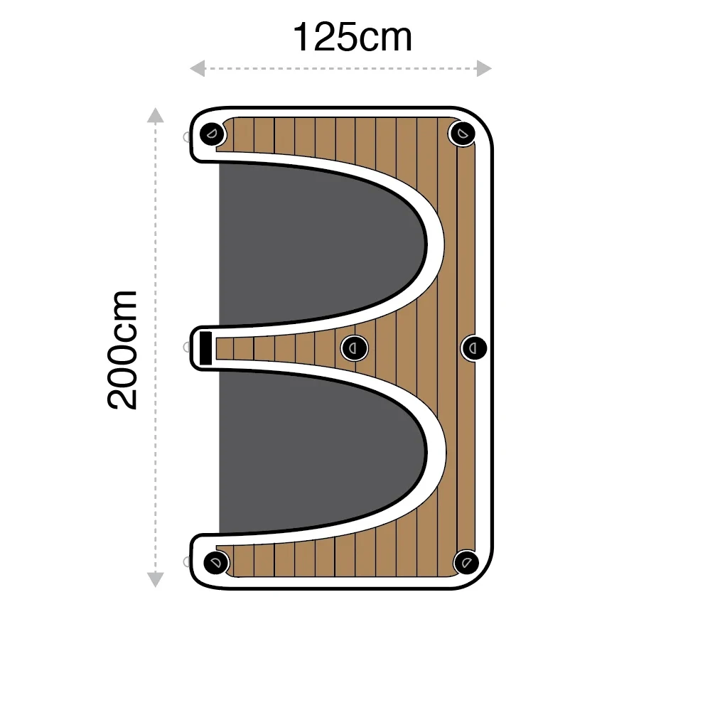 Water Floating Raft Platform - Inflatable Yacht Dock E Shape