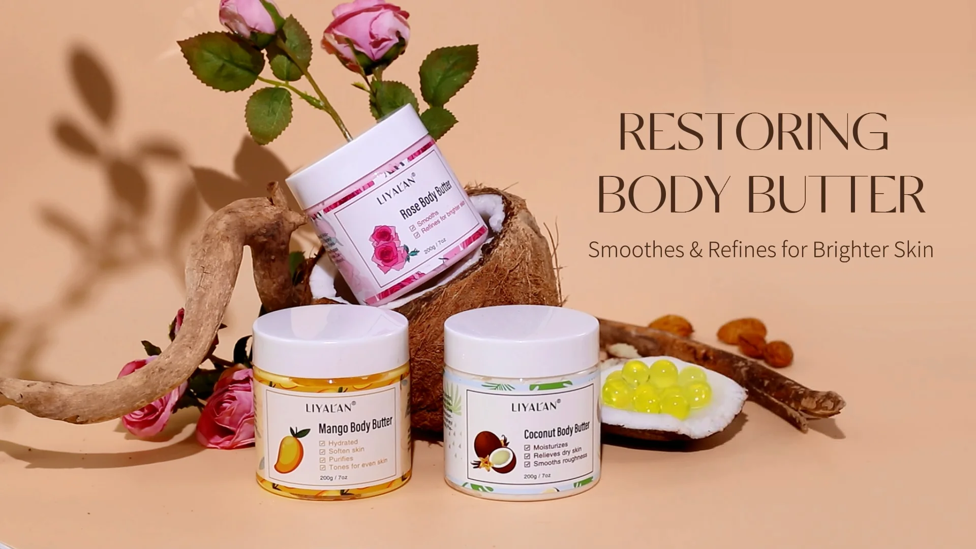 Wholesale Private Label Body Care Non-greasy Vegan Organic Rose Coconut ...