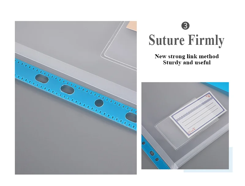 11 Holes Binder File Folders Letter Size Snap Button Pouch 6 Colors ...