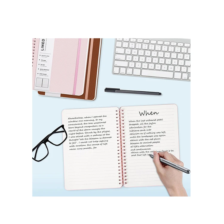 Supplier Custom Planner Dual Spiral Binding Diary PU Leather Notebook ...