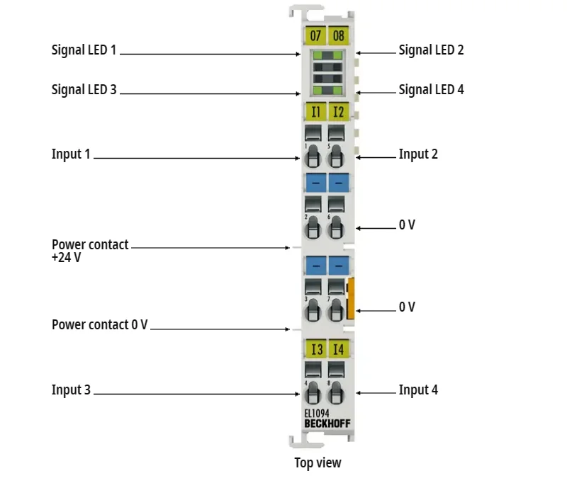 El1094 Beckhoff Ethercat Terminal,4-channel Digital Input,24 V Dc ...