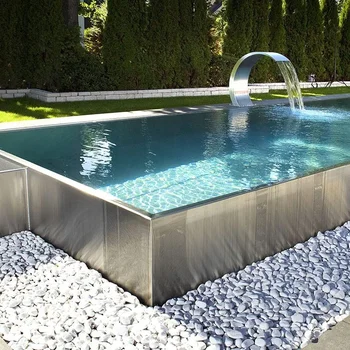 Custom Prefabricated Integrated 304/316 Stainless Steel Swimming Pool ...