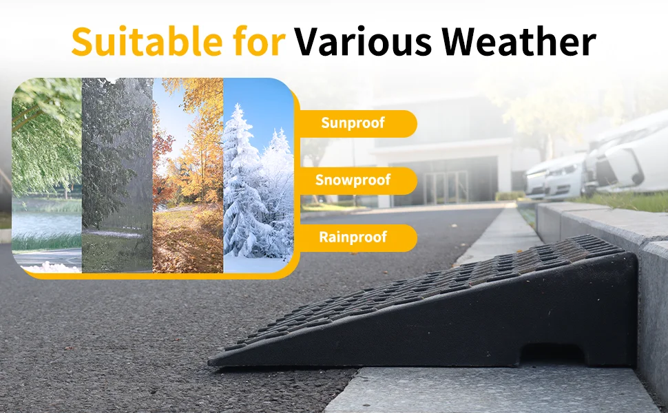 Driveway Curb Ramps with a Raised Height of 4/5/7.5 Inches a Pack of 2 ...