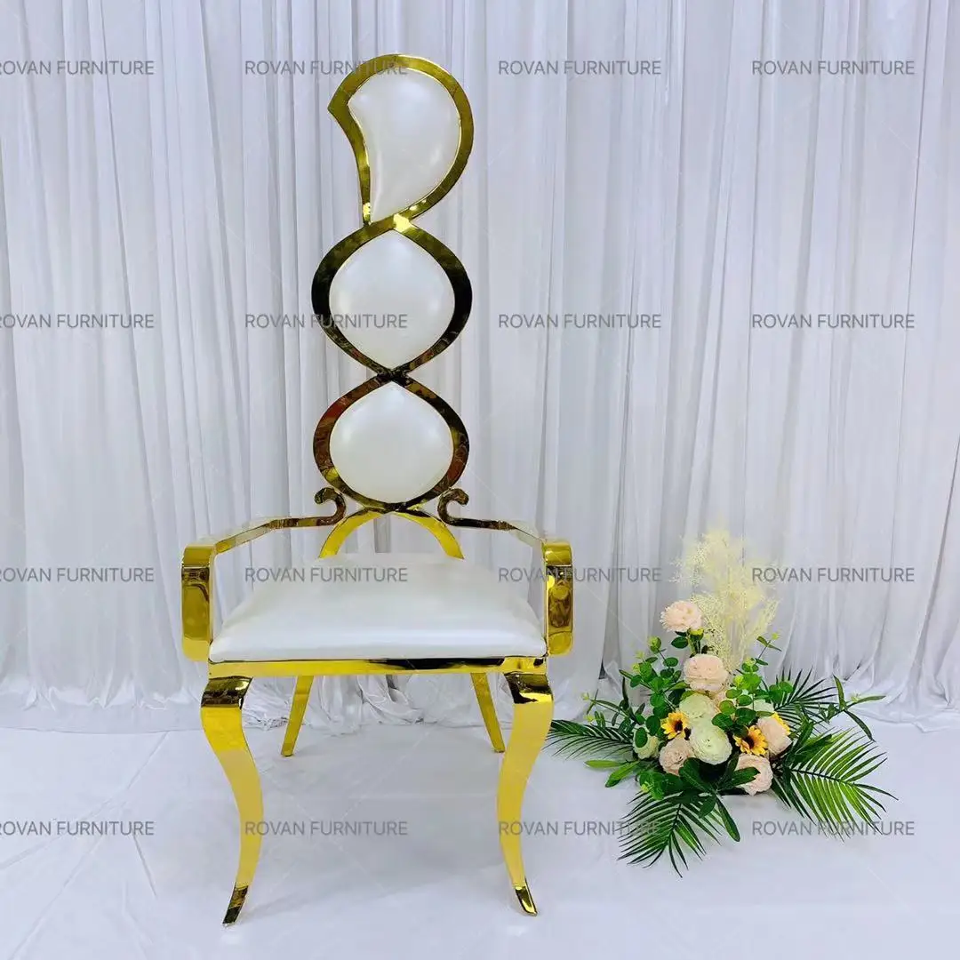 Wedding Metal Gold Bar Stool High Chair Bridal And Groom Party Chair ...