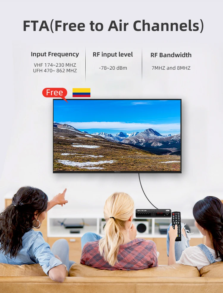 Antenna TDT Receiver - DVB-T2 H.264 Free to Air Set Top Box