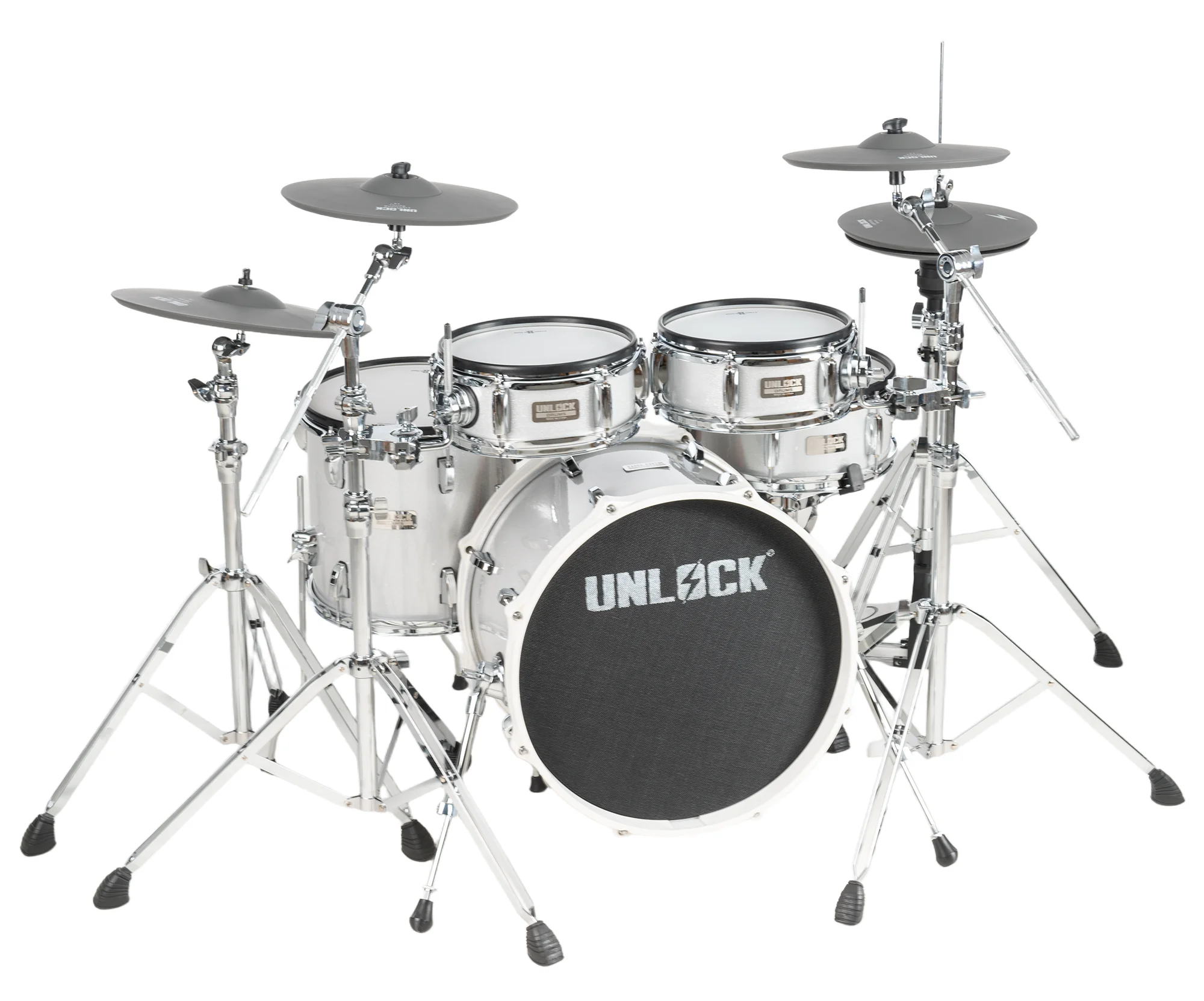 2025 Silver Edition Mini Electronic Drum Set - Lightning Coach Mode