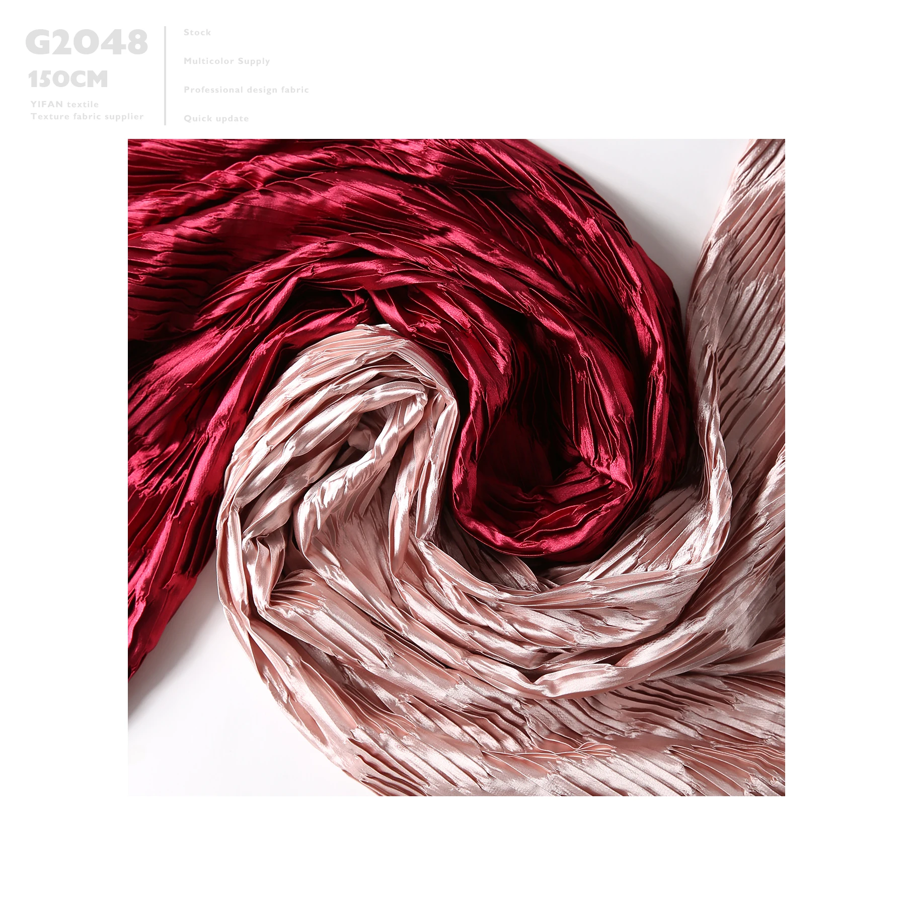 Satin Wavy Pressed Pleated Fabric Silk Shiny Glossy Garment Luggage ...