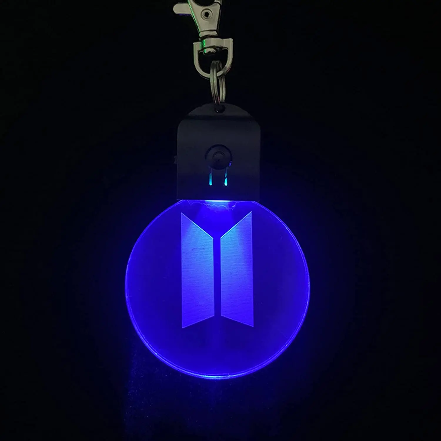 Fashion Acrylic Key Ring Car Keyring Practical Led Key Fob Night Light ...