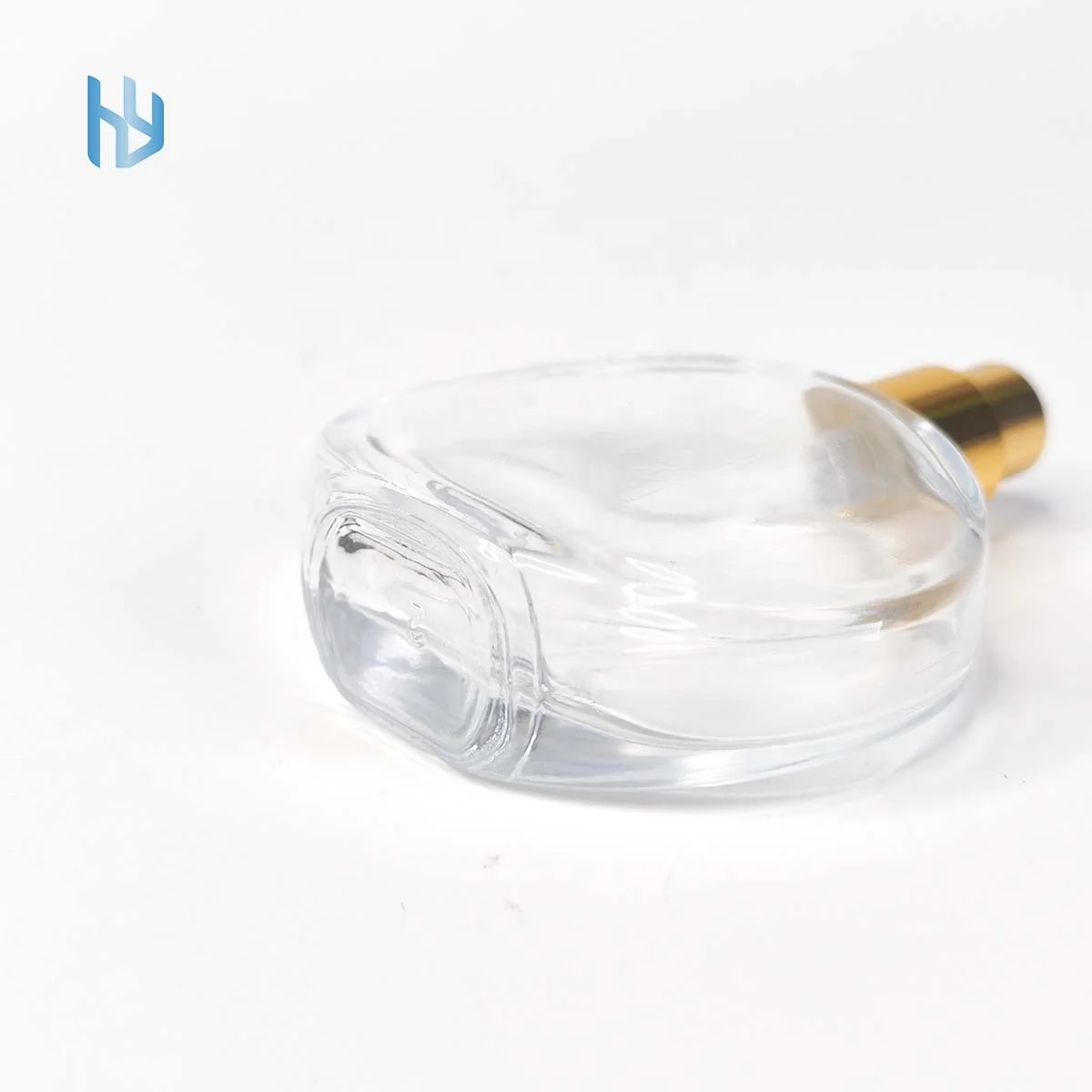 30ml/50ml Flat Shape Cosmetic Perfume Glass Bottle Elegant Gold/sliver ...