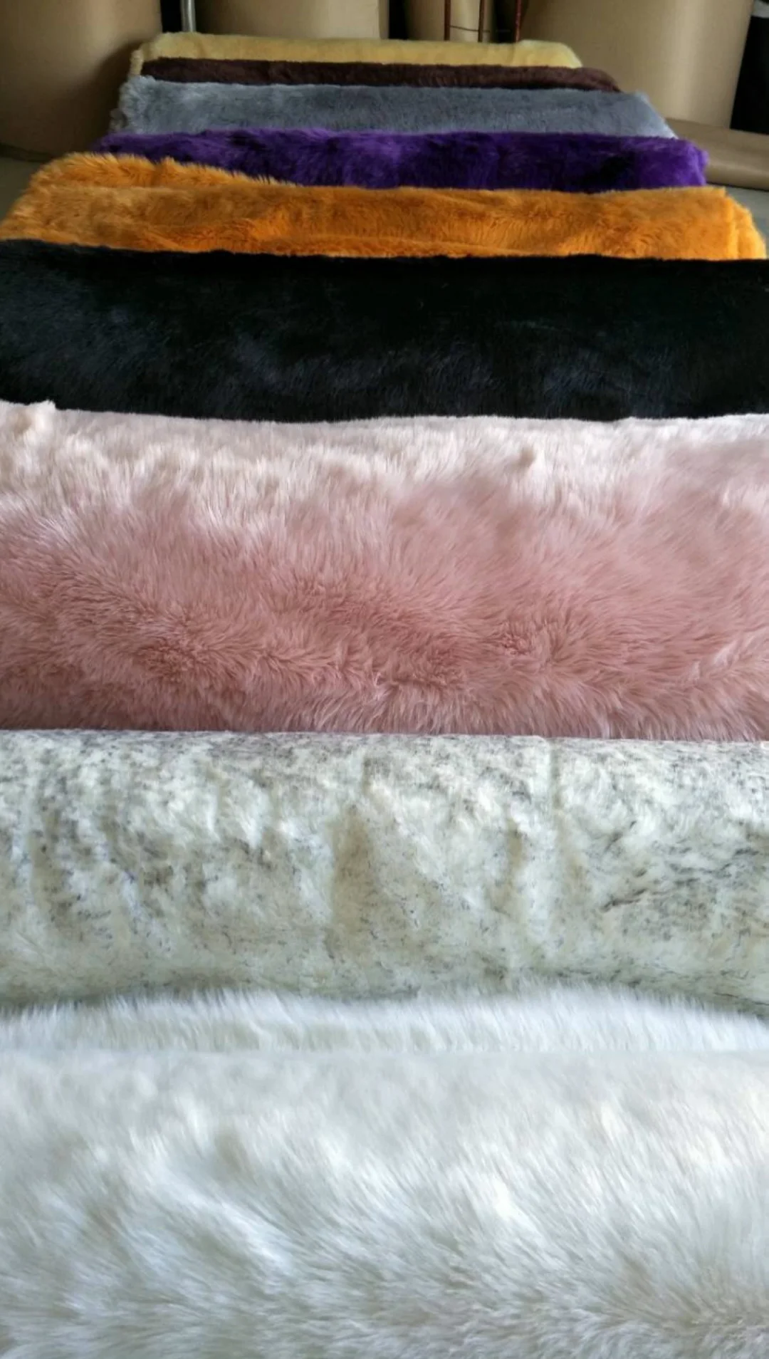 Fake Sheepskin Fur Roll Shaggy Plush Fluffy Fuzzy Faux Fur Fabric Patch ...