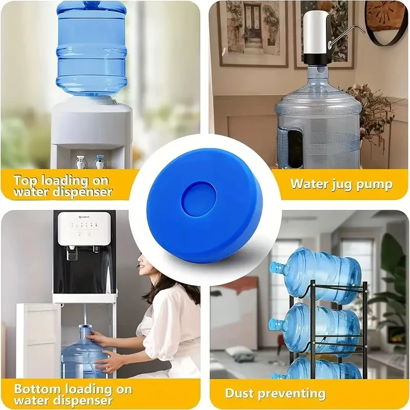 Reusable Food-grade Non-spillable Silicone 5 Gallon Water Jug Caps Fit ...