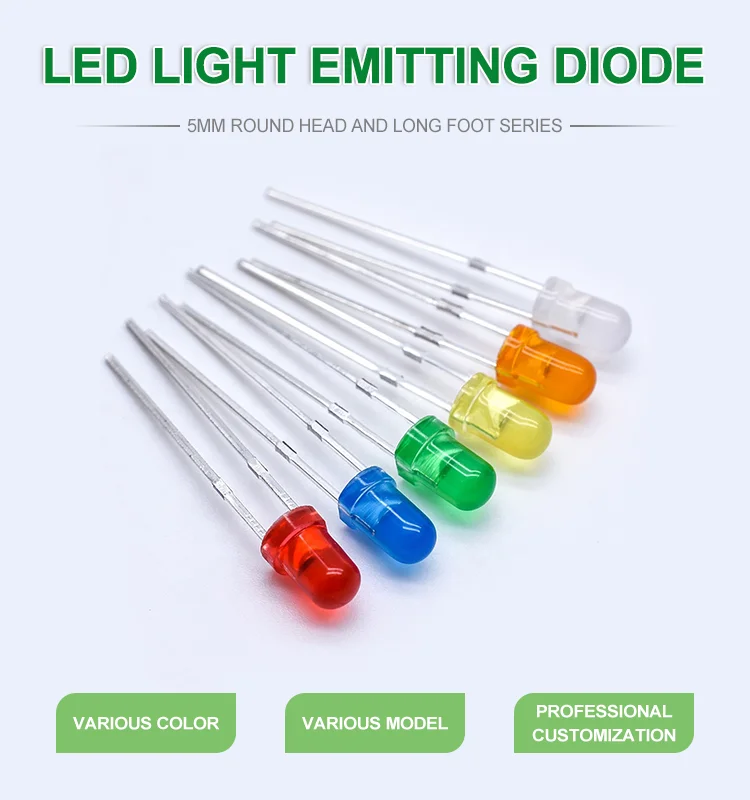 3mm 5mm 8mm 10mm Red Green Blue White Led Light Components 5mm 360nm ...