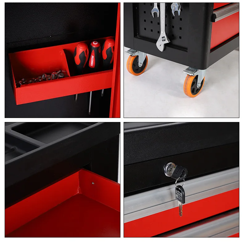 Auto Repair 7 Drawer Tool Box Cart Workbench Workshop Roller Cabinet ...