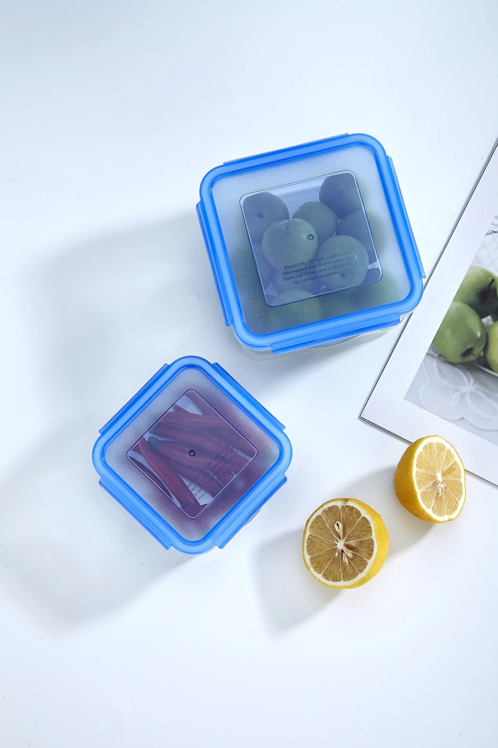 Airtight Square Plastic Food Containers - Reusable & Microwavable