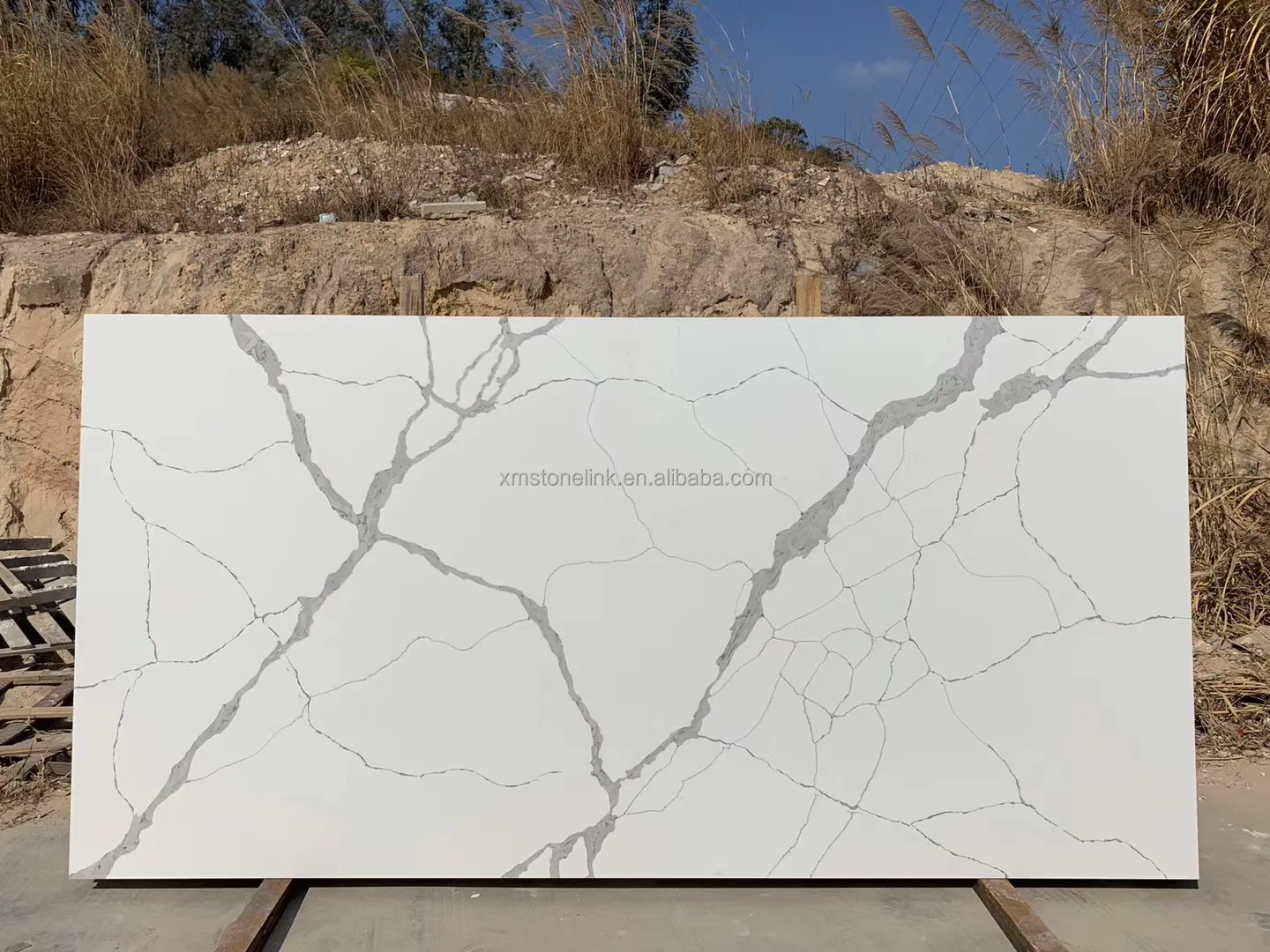 Big Slabs Calacatta White Artificial Stone Slabs White Quartz Stone ...