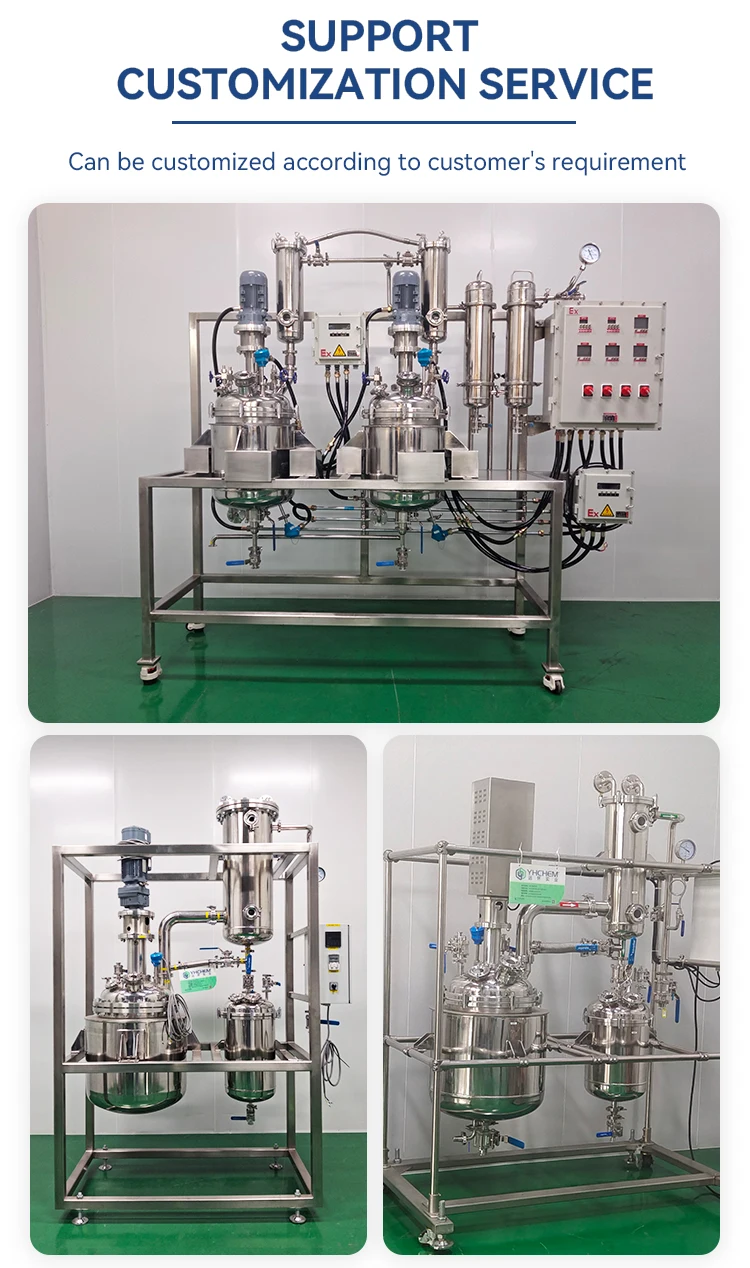 Distillation and Purification Reactor Stainless Steel Jacketed ...