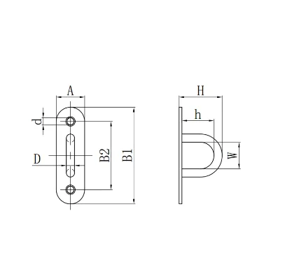 Stainless Steel Eye Plate Oblong Pad Eye Plate Metal Staple Ring Hook ...