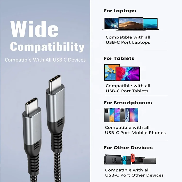 240w 5a Usbc To Usb C Type Fast Charging Cable With Ce Fcc Rohs Ca65 ...